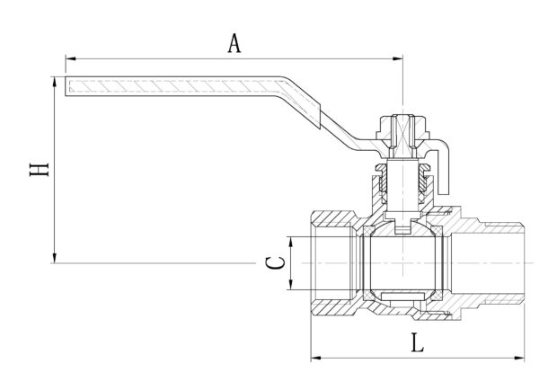 Acs Pn25 Ball Valve, Standard Bore,female-male – Toval Fluid Control