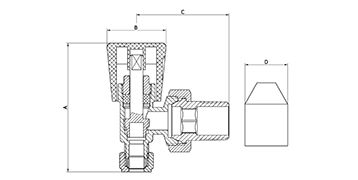 Chrome Angle Radiator Valve – Toval Fluid Control
