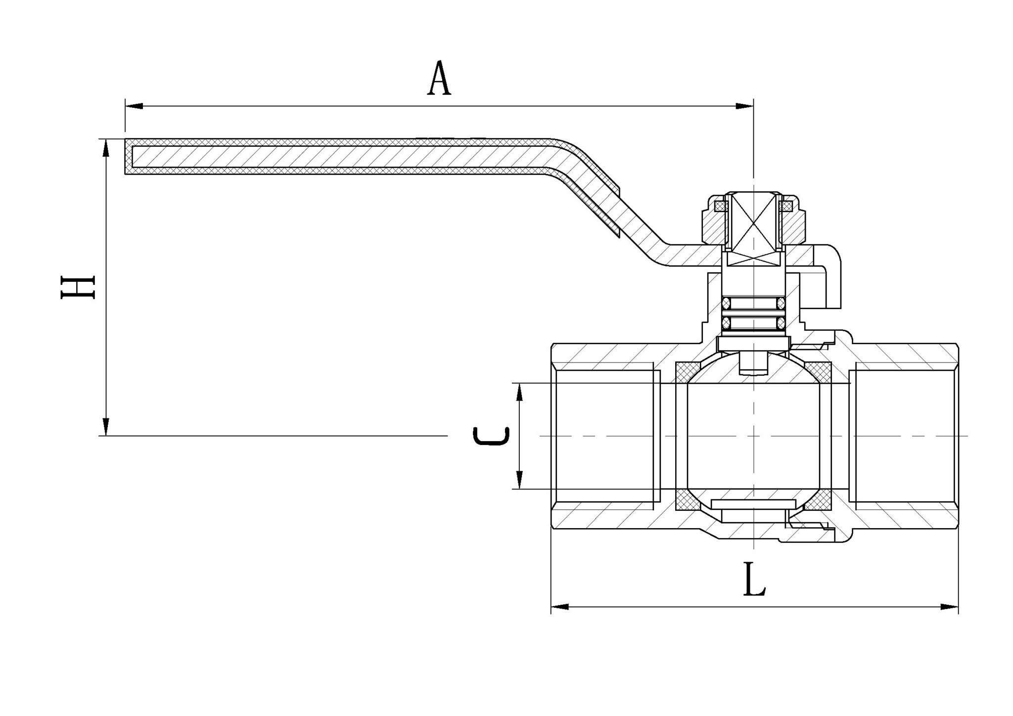 Gas Ball Valve, Full Flow, Female-female – Toval Fluid Control